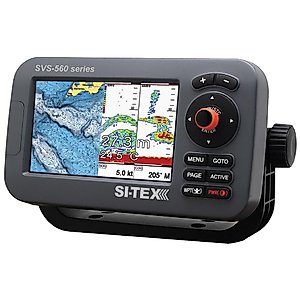 SI-TEX SVS-560CF Chartplotter - 5 Color Screen w/Internal GPS & Navionics+ Flexible Coverage Consumer Electronics