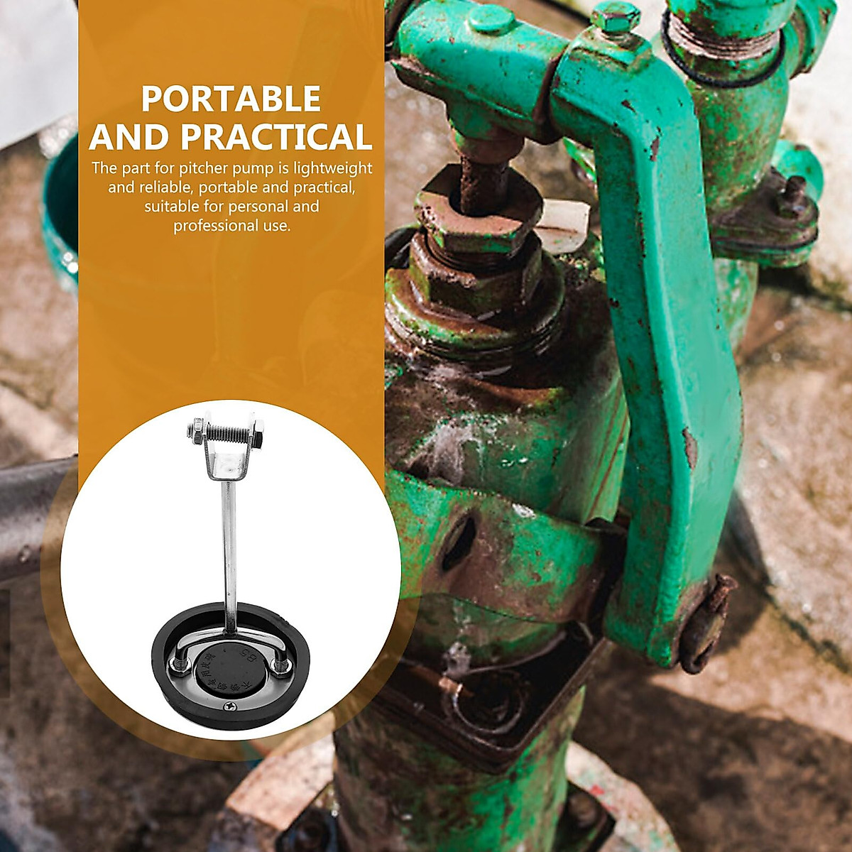 Yardwe Specialized Mesa Para Uñas Acrílicas Water Pump Replacement Pitcher Pump Part Water Jug Well Accessory Pump Accessory Replaceable Well Pump Stainless Steel Hand Pump