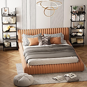 aboxoo Ladder Shelf Open 5-Tier Bookshelf Wall-Mounted Black Wood Bookcase Storage Rack Open Industrial Modern Plant Stand Utility Organizer Bookcase Metal Frame Furniture Office Bedroom