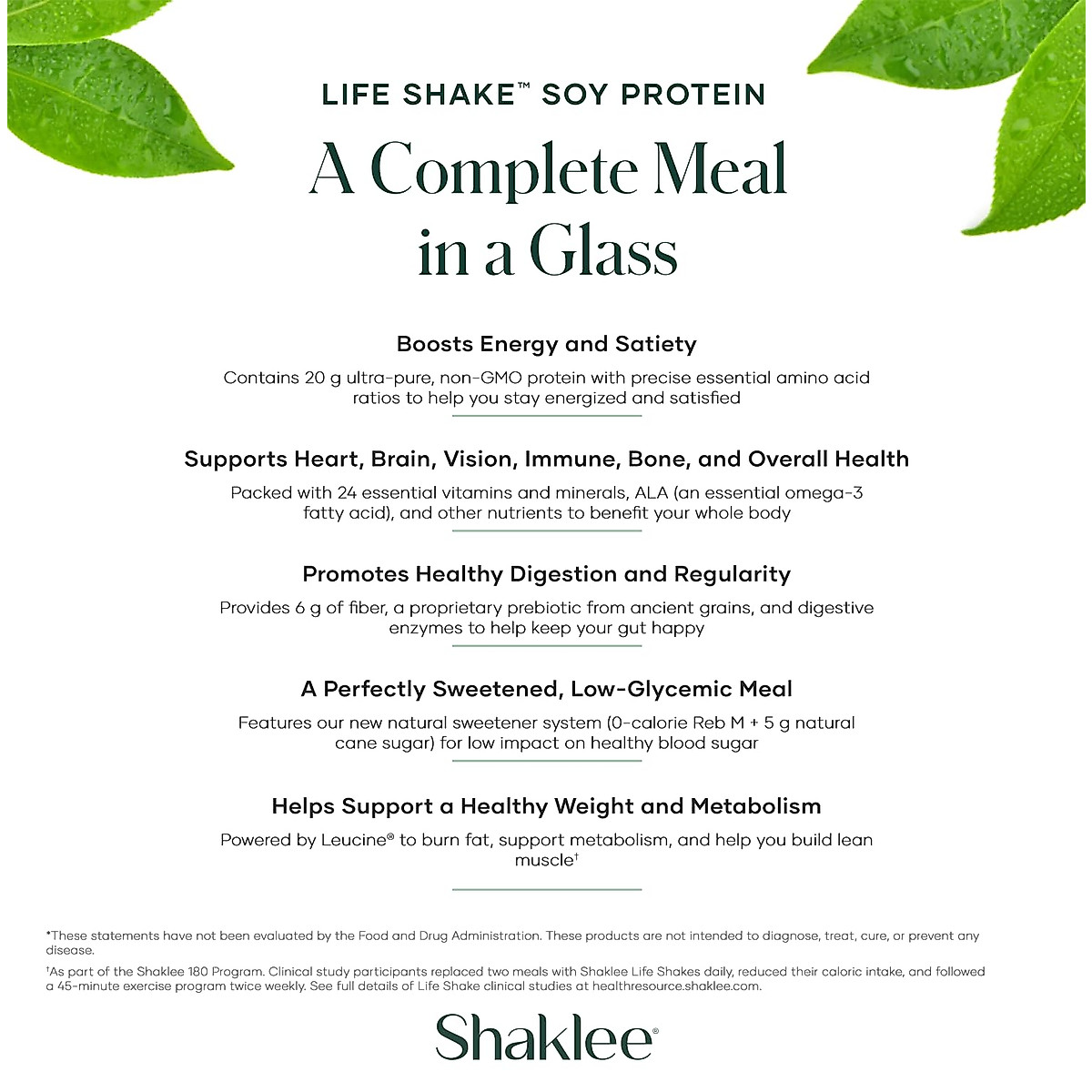 Shaklee Life Shake™ Soy Protein French Vanilla - Complete Meal Replacement with 20g Protein, 6g Fiber, 24 Vitamins & Minerals - Supports Satiety & Healthy Weight - Non-GMO - 14 Servings