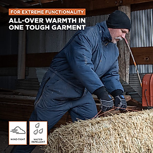 RefrigiWear ChillBreaker Insulated Coveralls, 0 F Comfort Rating, (Navy), (Large)