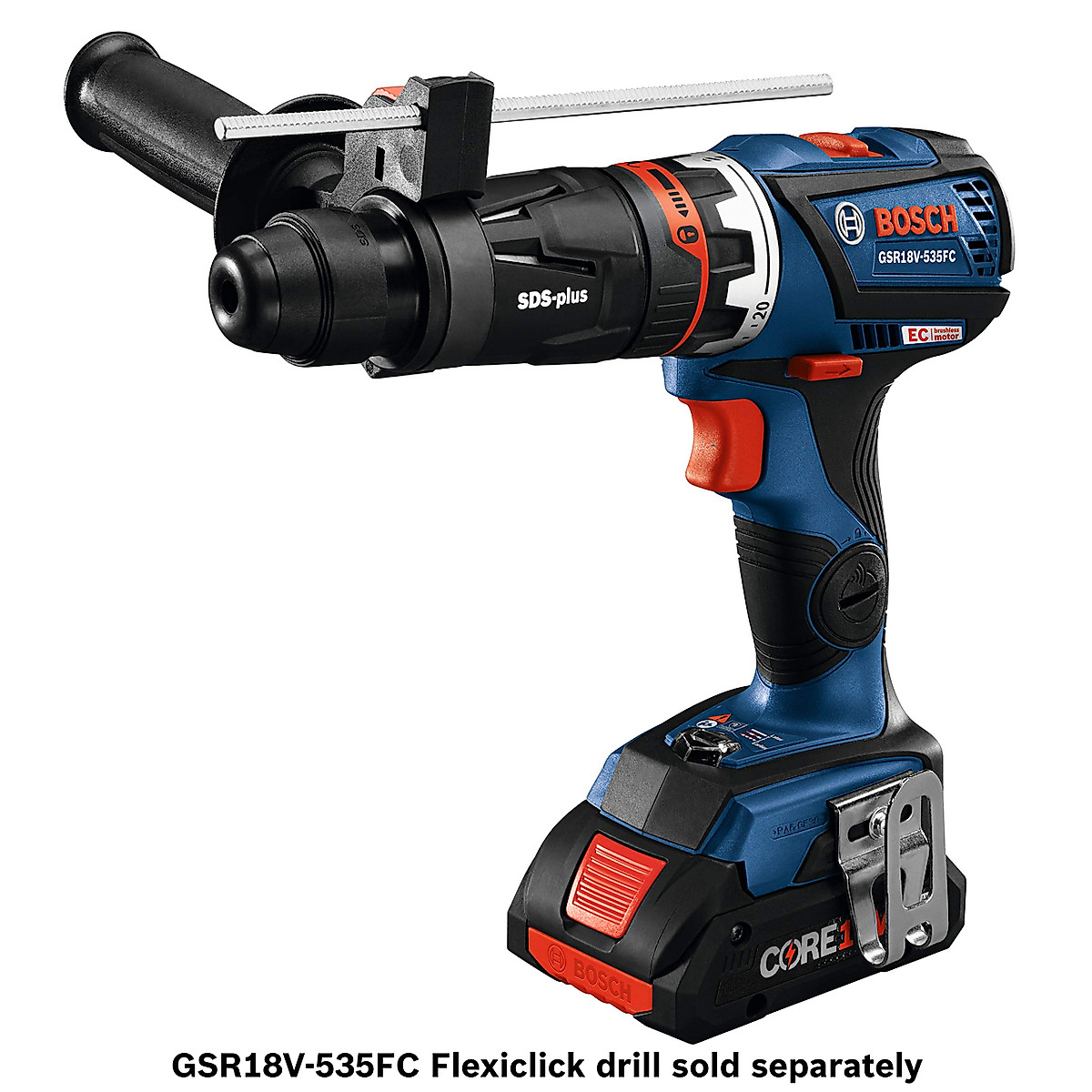 BOSCH GFA18-H SDS-plus Rotary Hammer Attachment with Side Handle,Black