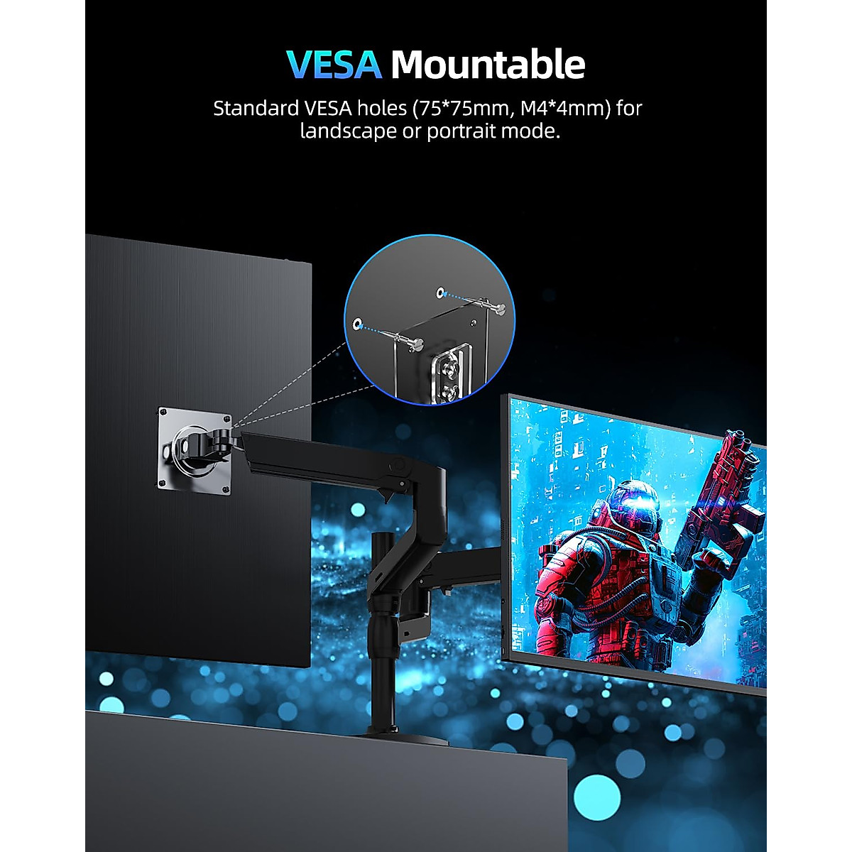 UPERFECT 2K 144Hz Portable Gaming Monitor 18" 2560x1600 QHD 100% DCI-P3 FreeSync HDR Laptop w/VESA, Frameless Matte IPS Eye Care Second Monitor for Game Console (UGame K118)