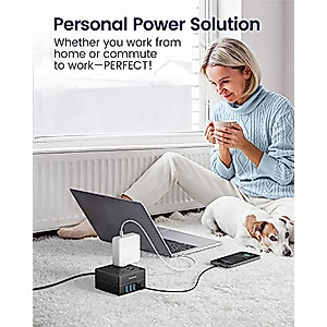 5ft Power Strip, SUPERDANNY Surge Protector 900 Joules, 4-Outlet 4-USB Extension Cord, Overload Switch, Grounded, Mountable, Desktop Charging Station for Home, Office, School, Dorm, Computer, Black