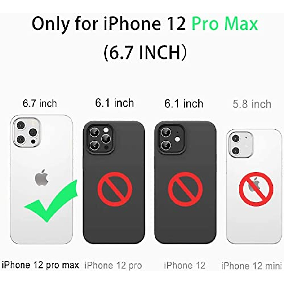 LOVE BEIDI Design for iPhone 12 Pro Max Waterproof case 6.7'', Full Body Shockproof case for iPhone 12 Pro Max Case with Screen Protector, Dust Proof Phone Case Cover for iPhone 12 Pro Max (Black)