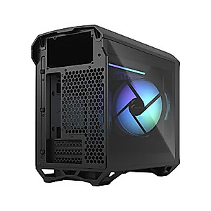 Fractal Design Torrent Nano RGB Black - Light Tint Tempered Glass Side Panels - Open Grille for Maximum air Intake - 180mm RGB PWM Fan Included - Type C - mITX Airflow Mini Tower PC Gaming Case
