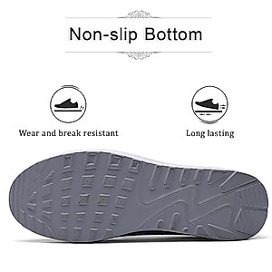 Bersauji Women's Orthopedic Sneakers, Mesh Up Stretch Platform Shoes for Walking, Black 8.5