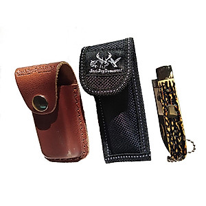 Knife 7.5 Inch 420C Pocket Knife Rose Wooden Handel for Men Folding Knife Outdoors & Sports Hunting Camping Hiking Best EDC Camping Knife