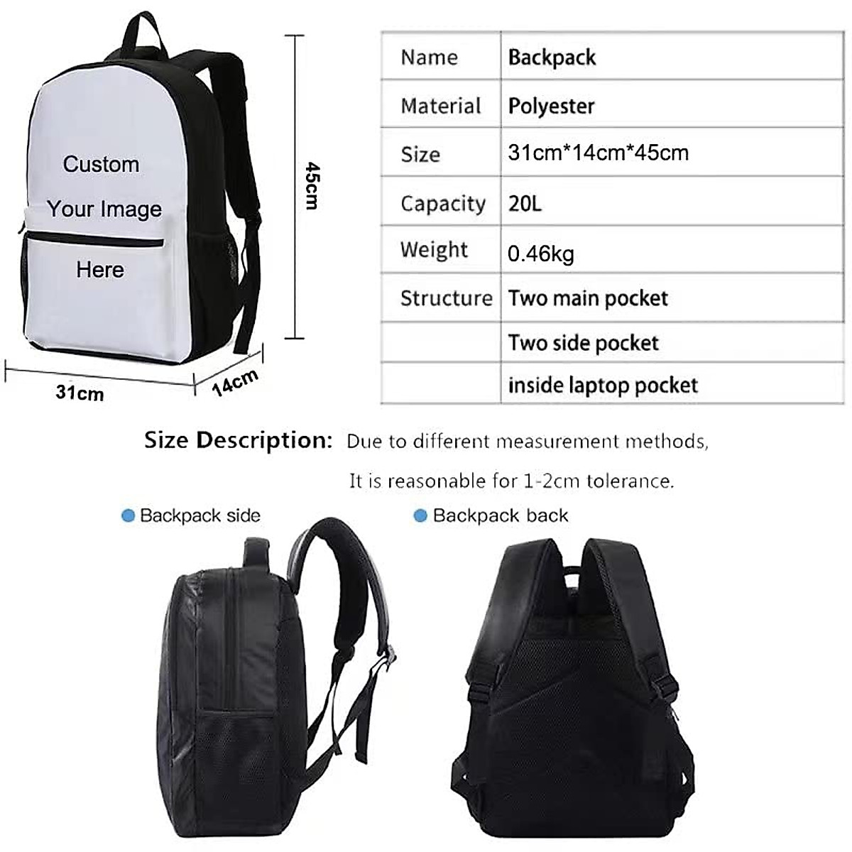 Anime Boy Girl School Bookbag Teens Travel Laptop 17”Backpack