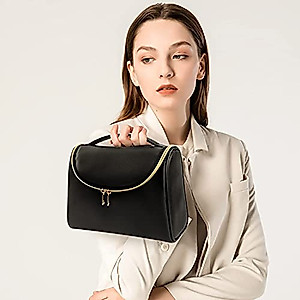 Ethereal Travel Makeup Bag, Cosmetic Bag for Women Large Capacity Makeup Organizer Bag Vegan Leather Makeup Brushes Bag Waterproof Toiletry Bag for Women