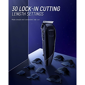 Hair Clippers SUPRENT Corded Hair Clippers for Men, 21-piece Hair Cutting Kit with 27 Cutting Length, 10 Guide Combs, Scissor, Storage Case