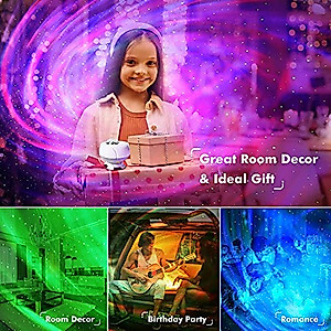 RHM Galaxy Projector 2.0 Galaxy Star Projector Night Light with Remote Control & Bluetooth Music Speaker for Kids Teen Adults Gift, for Bedroom, Ceiling, Party, Room Decor - Black