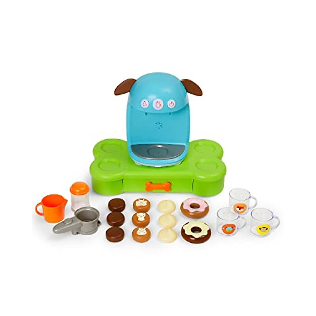 Skip Hop Kids Kitchen Play Set, Zoo Bark-ista Café with Lights & Sounds, 20pc Set