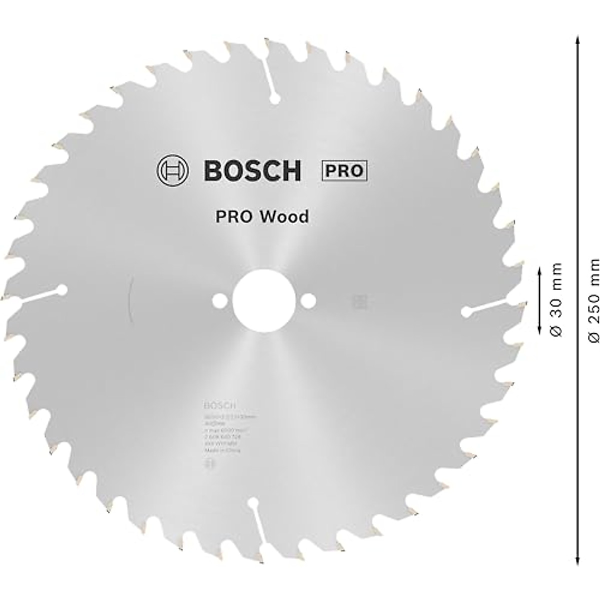Bosch 2608640728 Circular Saw Blade "Top Precision" Opwoh 9.84inx30mm 40T
