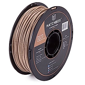 HATCHBOX 3D Printer Filament, Dimensional Accuracy +/- 0.03mm, 3.00 mm, 1 kg Spool, Wood