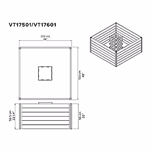 Vita Urbana 4x4x22 Keyhole Composting Garden - Slate Grey