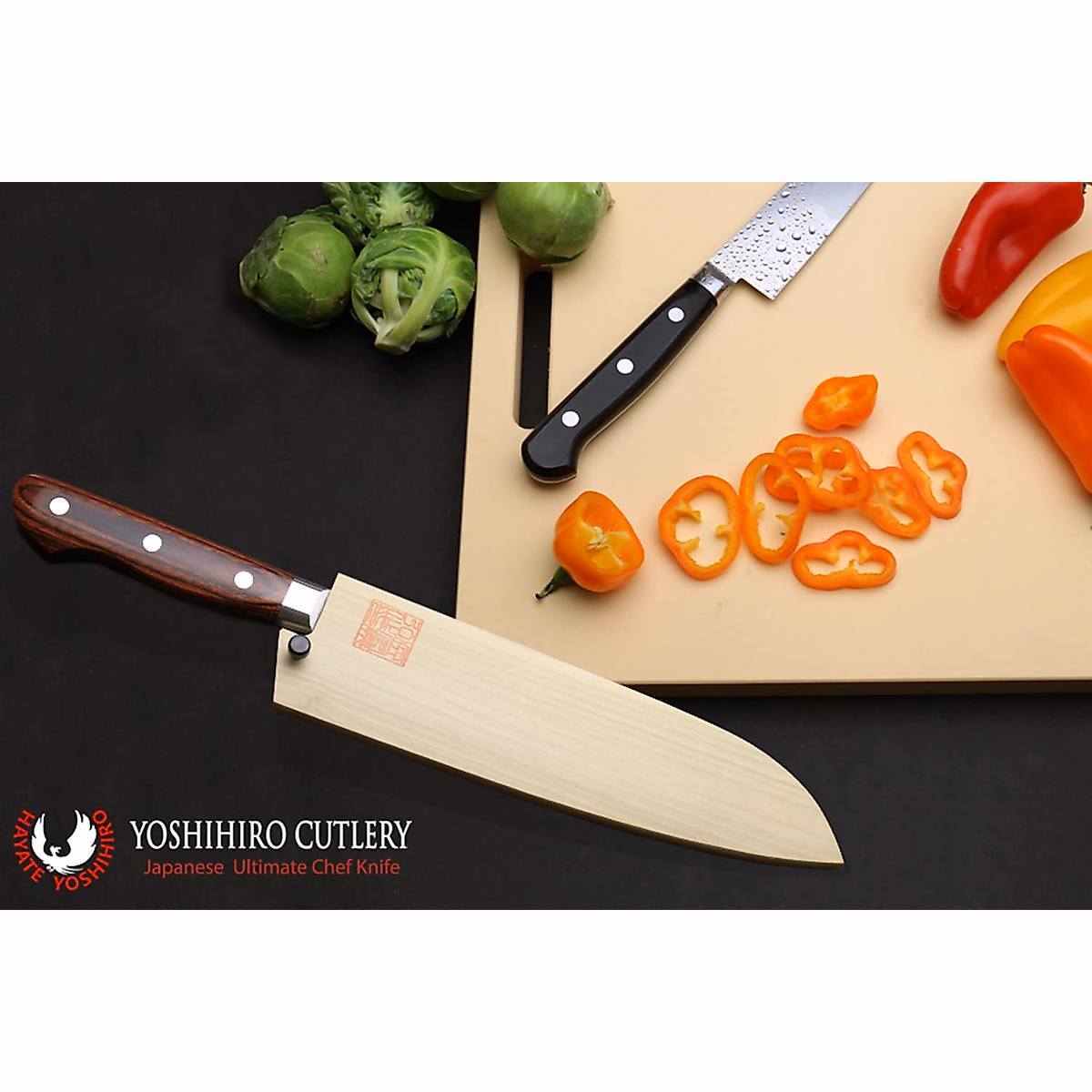 Yoshihiro Natural Magnolia Wood Saya Cover Blade Protector for Santoku (180mm)7in