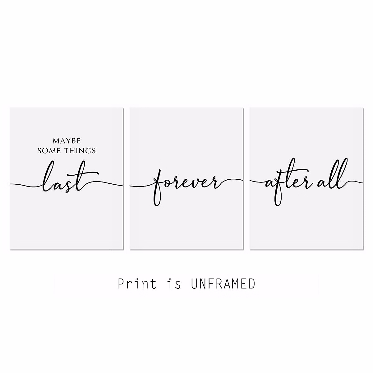 Maybe Some Things Last Forever After All, Master Bedroom Sign, Bedroom Wall Art, Master Bedroom Decor, Above Bed Art, Rustic Farmhouse Sign, Gift For Wedding, UNFRAMED 11x14inch