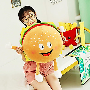 Zazzer French Fries Bread Plush Toy,13.8" Fun Food Plush Pillow,13.8" Cute Food Stuffed Animal Toy,Kawaii Room Decor Holiday Birthday Gift for Kids Boys Girls (F)