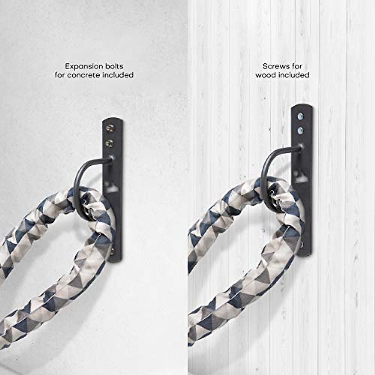 Battle Rope for CrossFit & Undulation Training - w/Anchor Kit for Gym Exercise by Nordic Lifting