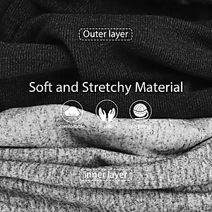 MCTi Slouchy Beanie for Men Women, Winter Warm Stretchy Skull Cap Hat Lightweight for Running Cycling 2 Packed