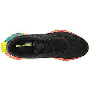 Reebok Men's Zig Dynamica 2.0 Sneaker, Black/Orange Flare/Acid Yellow, 10.5