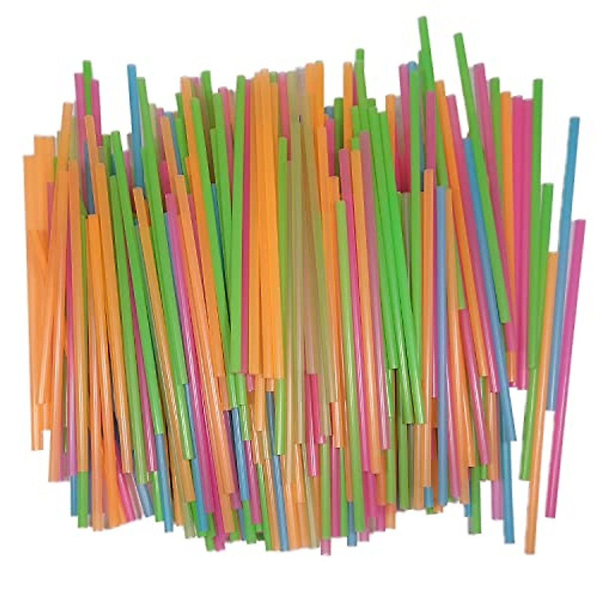 BarkingByrd Neon Plastic Straws Disposable, 300-Count “10.25” Inches.Thick, and Fun Drinking Straws Ideal for Milkshakes, Smoothies, and Cocktails—BPA-Free Perfect for Kids, Elderly, and Parties