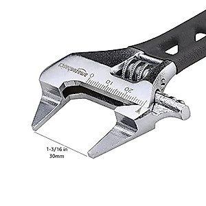 Amazon Basics 5.5-Inch (140mm) Slim Jaw Adjustable Wrench, 1-3/16-Inch(30mm) Jaw Capacity