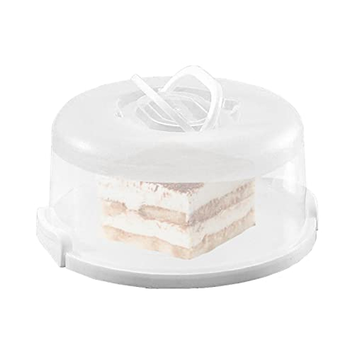 Cupcake Carrier with Lid, 6.1in lightweight Cupcake Carriers, Portable Plastc Cake Box, Cupcake Muffin Holder, Cake Storage Container, Heart Shape Silicone Cake Mold, Cake Stand for Transporting Cake