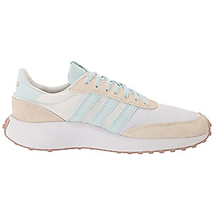 adidas Women's 70s Running Shoe, FTWR White/Almost Blue/Off White, 8