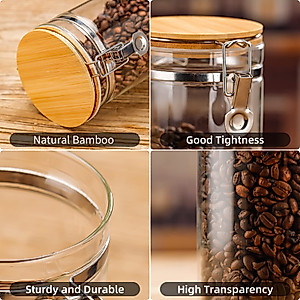 DYDQXCH Coffee Containers for Ground Coffee,2×45oz Coffee Canister with Air Tight Locking Clip,Coffee Beans Jar with Spoon&Shelf for Ground Coffee Sugar Cube Tea