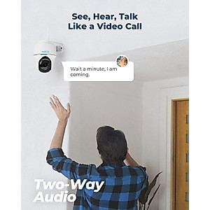 REOLINK Argus PT +SP - 5MP Security Cameras Wireless Outdoor, Solar Powered, 360° Pan Tilt, 5/2.4Ghz Dual Band WiFi, Smart Detection, No Extra Fee, No Hub Needed