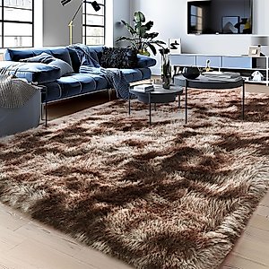 Isdook Fluffy Rug for Living Room,Furry Carpet for Teen,Shaggy Rug for Nursery Room, Fuzzy Plush Rug for Dorm,Cute Room Decor for Baby Rectangle 6x9 Feet