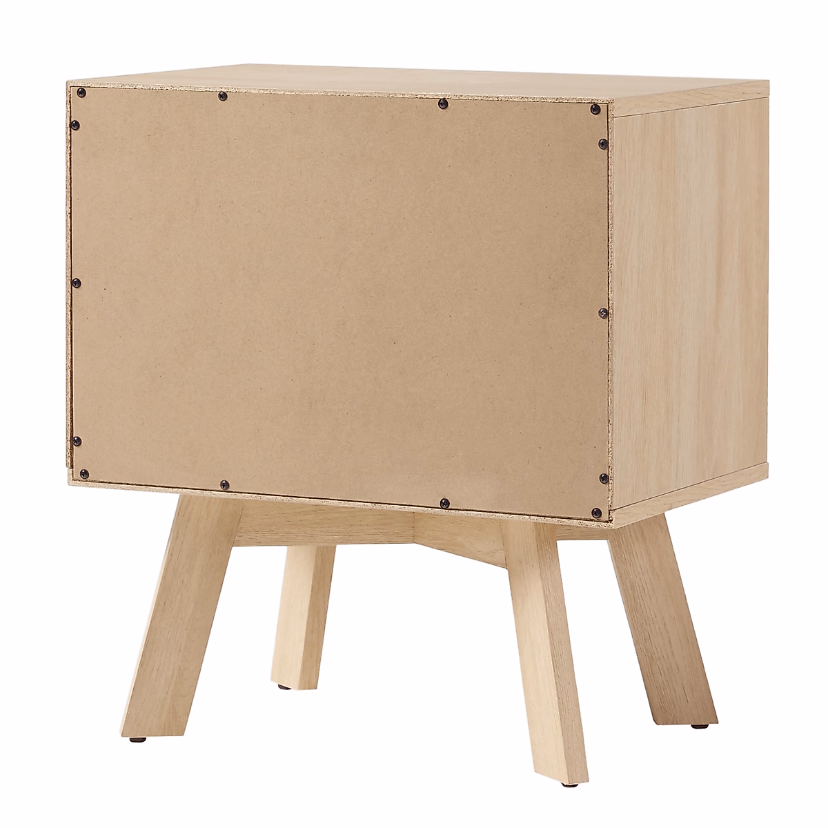 Walker Edison Mid Century Modern 1-Drawer Nightstand Bedroom Storage Drawer and Shelf Bedside End Table, 21 Inch, Coastal Oak