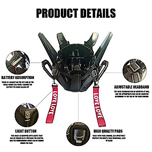 sikadeer Cybe𝐫punk Helmet Mask Cosplay, Halloween Cosplay Fit Party Music Festival Accessories with Light (Color : Yellow)