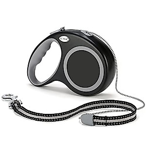 EC.TEAK Retractable Dog Leash, 30 FT Dog Walking Leash for Medium Large Dogs up to 77 lbs, Heavy Duty No Tangle, Large