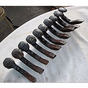 Spikes by Mike 10 REPURPOSED Railroad Spike Coat Hooks Coat Rack Tool Shop Hangers Double Bent