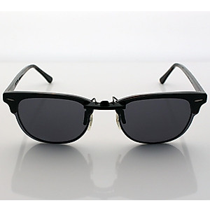 COODY Polarized CLIP-ON Sunglasses for Ray-Ban RB5154 49x21 51x21 Size Multicolor Option (Black, 51x21)