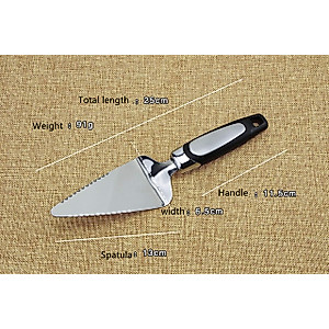 Flatware Pie Server Stainless Steel Cake Pizza Cutter Tart Dessert Slicer Serrated on Both Sides Great for Right or Left Handed Chef Professional Cake Cutter Essential Kitchen Tool