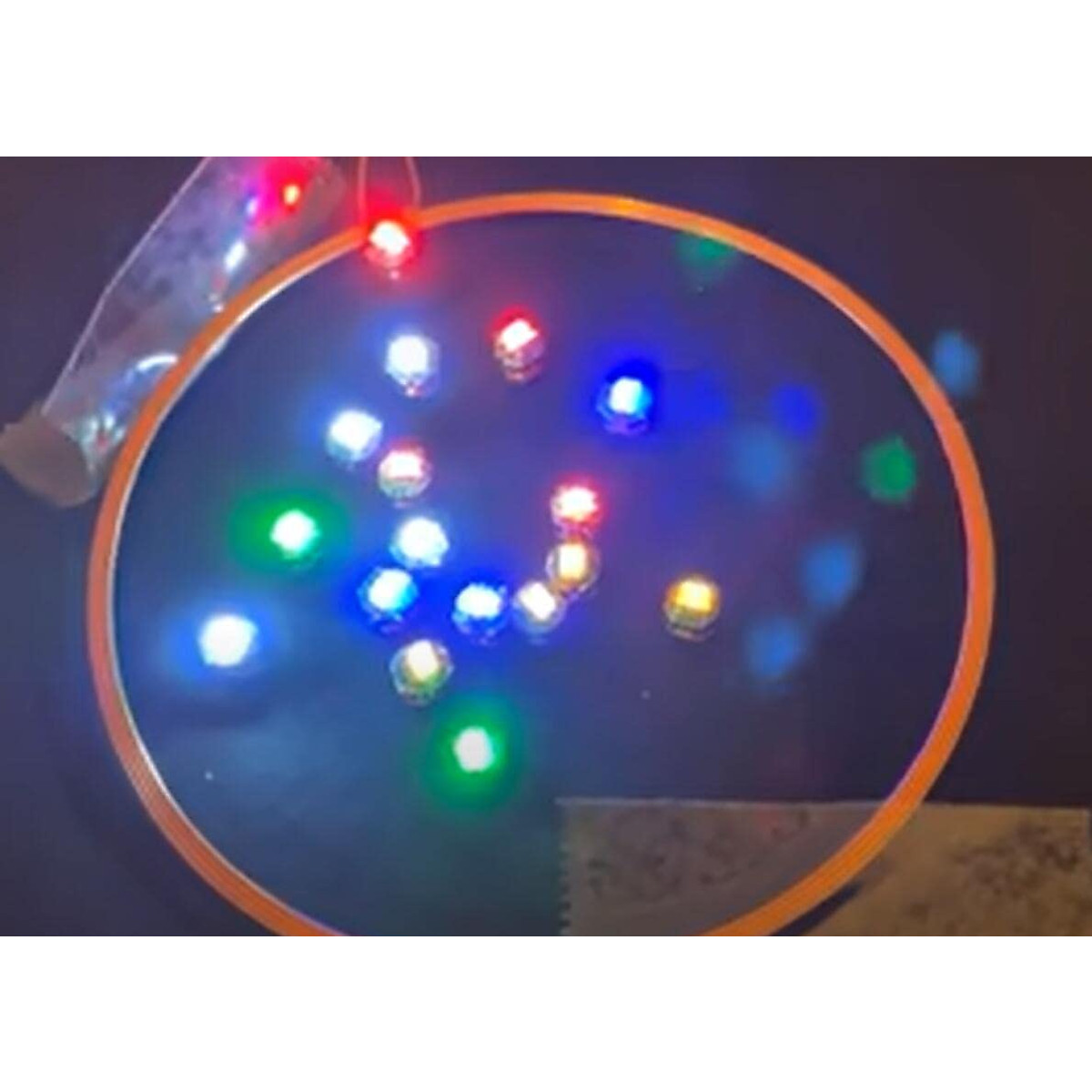 Taidacent 80mm Long Distance 5V Wireless LED Coil Inductive Coil and Ten Colorful Wireless LEDs Lights Brightness Adjustable Wireless LED Induction Wireless Charging Module