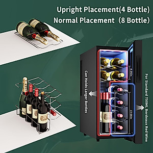 JINJUNYE 12 Bottle Wine Cooler, Wine Fridge Small, 46-66°F, Freestanding Wine Cooler Refrigerator with Digital Temperature Control, Wine Cellar Gift for Wine Lover…