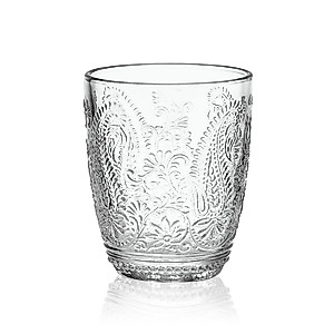 Fitz and Floyd Maddi Rocks Double Old Fashioned, Set of 4, Clear