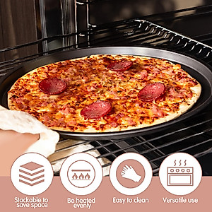 PINVNBY Baking Pans Set,Nonstick Bakeware Set with Baking Sheet, Muffin Pan, Round Cake Pan, Pizza Pan, Kitchen Oven Pan Baking Sheet Set, Complete Carbon Steel Bakeware Set (4 Pieces)