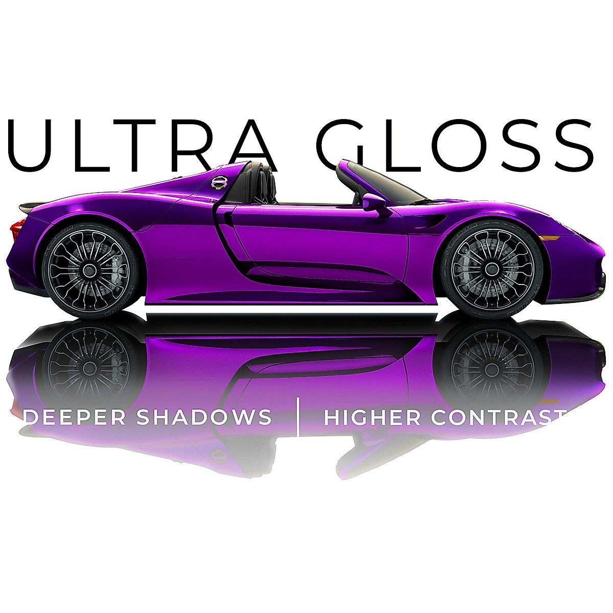 VViViD+ Ultra Gloss Candy Purple Vinyl Car Wrap Premium Paint Replacement Film Roll with Nano Air Release Technology, Stretchable Protective Cap Liner, Self Adhesive (1ft x 5ft)