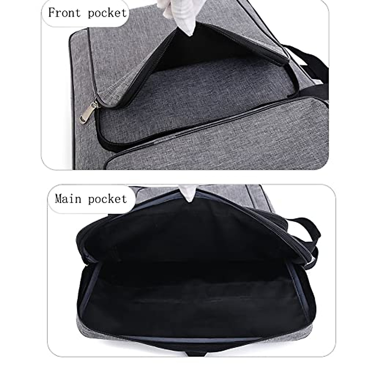 8K Waterproof Artist Portfolio Case Art Portfolio Carry Case Bag Drawing Painting Sketching Boards Bag Adjustable Artist Shoulder Bag with Zipper and Handles Art Supplies Storage Bag