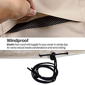 Wisteria Lane Outdoor Furniture Cover Waterproof, Heavy Duty & Waterproof Patio Furniture Cover, Rectangular Outdoor Sectional Cover, 108 X 82 X 28 inches, Beige