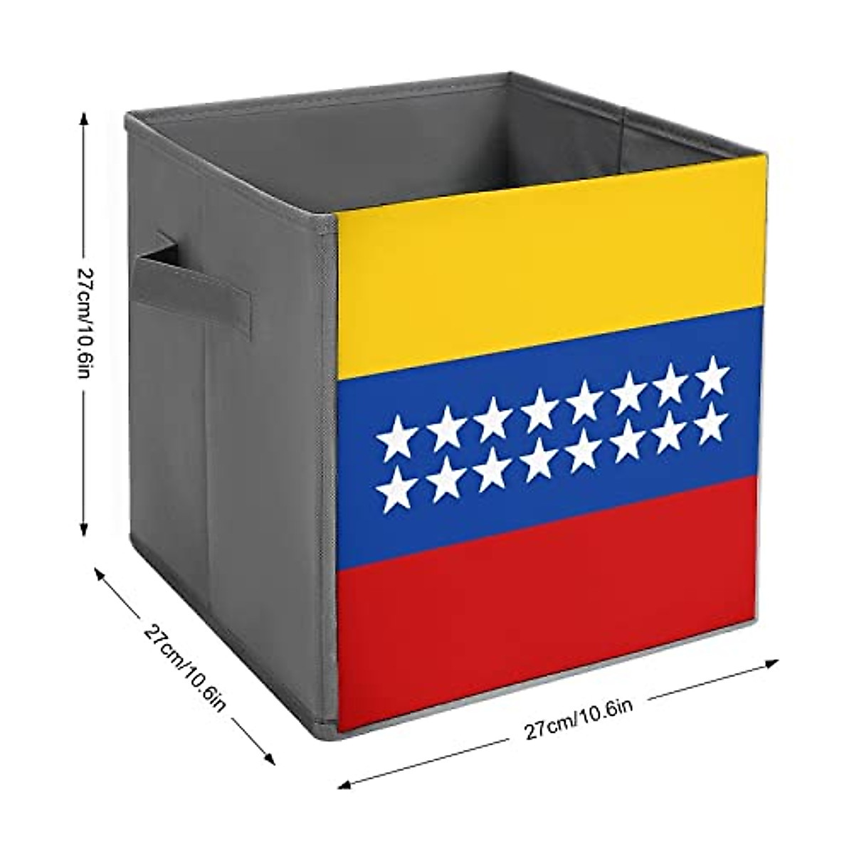 Flag of Gran Colombia Collapsible Storage Bins Basics Folding Fabric Storage Cubes Organizer Boxes with Handles