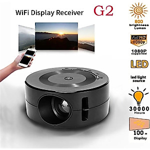 Portable HD 1080P Projector, Cinema-Grade Display, Outdoor Movie Projector Home Movie LED Video Projector with USB HDMI Port and Remote Control Movie Projector for Home Balcony Car