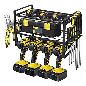 Wall Mounted Power Tool Organizer Electric Drill Tool Holder Cordless Drill Shelf Support for Tool Storage Drill Storage