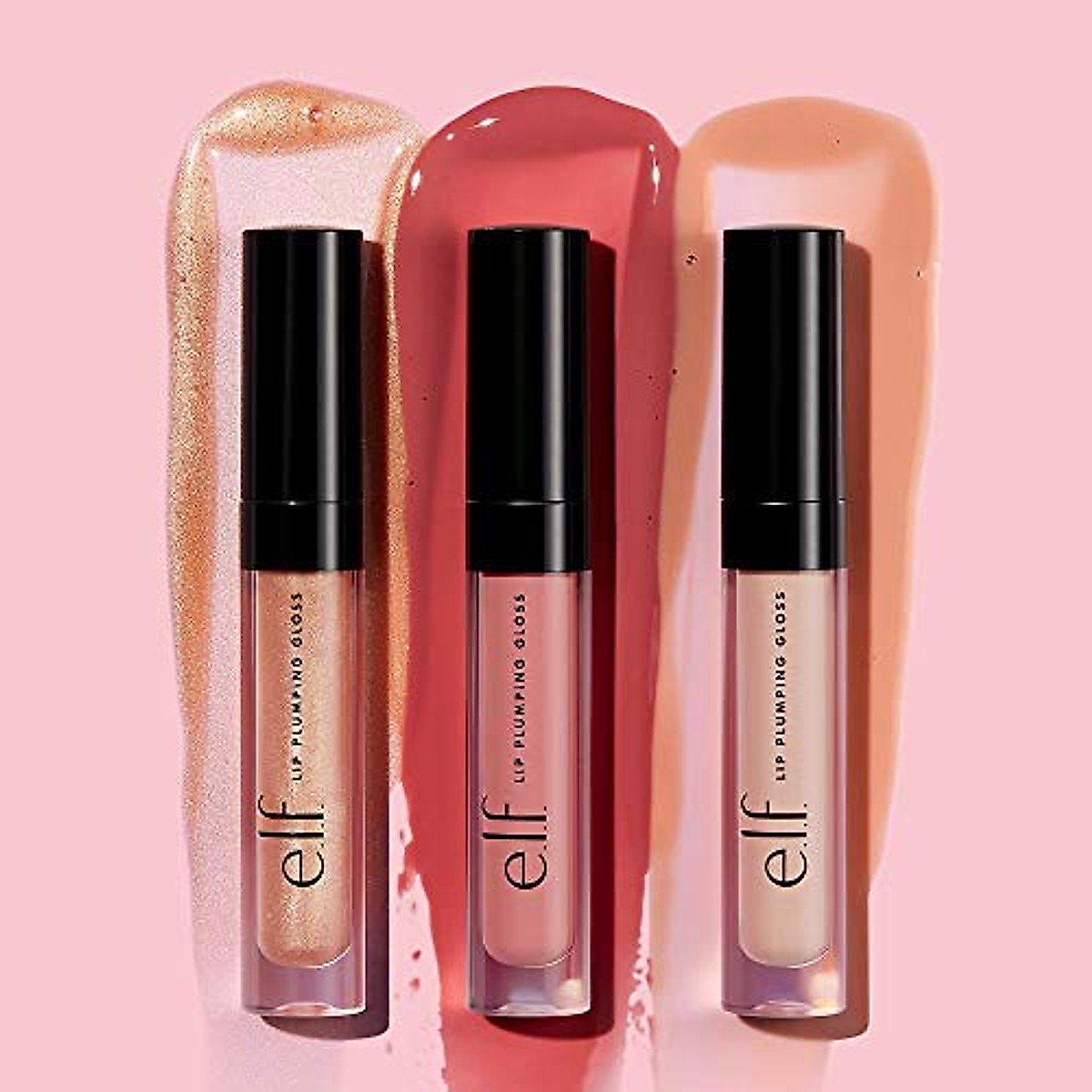e.l.f., Lip Plumping Gloss, Hydrating, Nourishing, Invigorating, High-Shine, Plumps, Volumizes, Cools, Soothes, Champagne Glam, Shimmer, 0.09 Oz